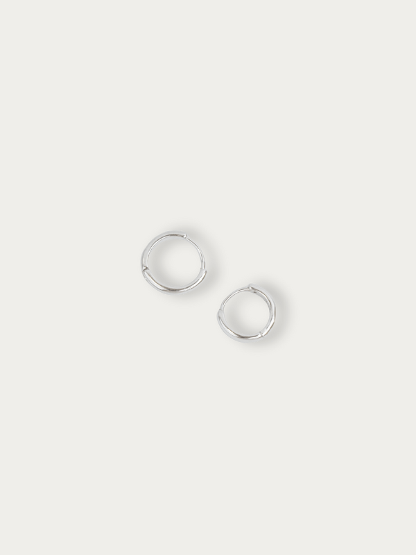 Plain Sterling Silver Single Ear Hoop | MNML Ear Curation – Stackable ...