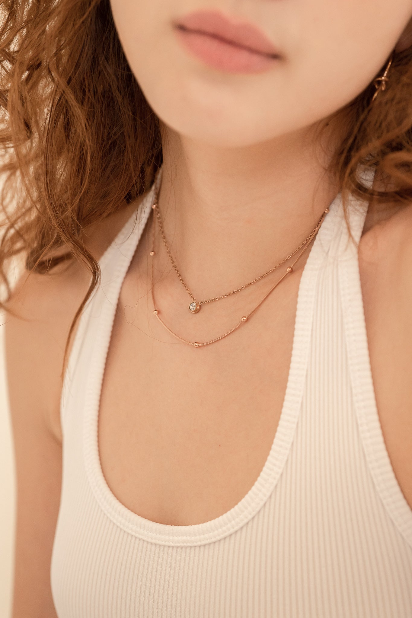 Rhea Satellite Round Snake Chain Essential Necklace – Minimalist Lab